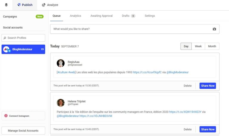 Buffer : pour planifier des posts sur les réseaux sociaux, analyser ses ...