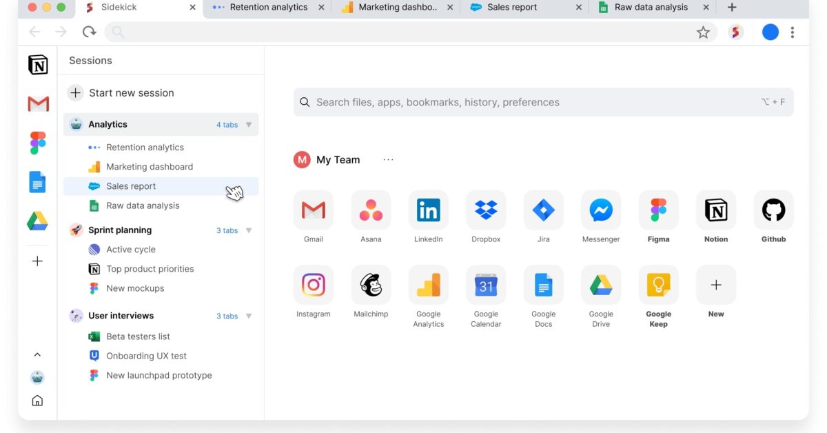 Sidekick : un navigateur conçu pour le travail en ligne
