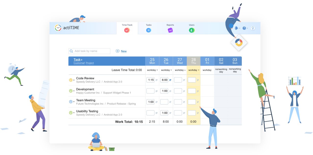 actiTIME : un logiciel de suivi du temps et d'attribution des tâches