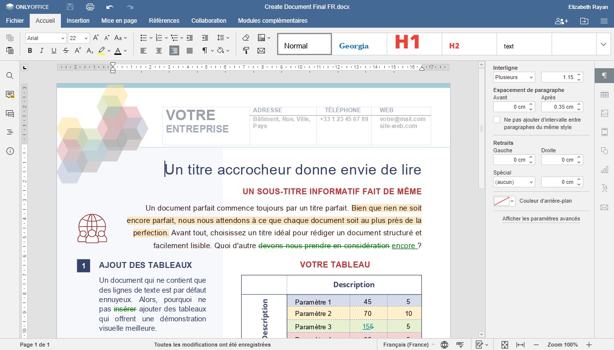 ONLYOFFICE Docs : une suite bureautique en ligne collaborative et sécurisée