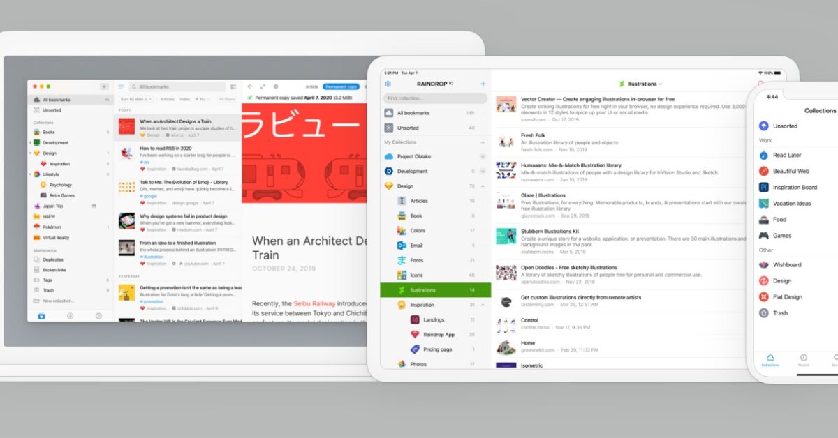 Raindrop.io : pour mieux gérer et classer vos pages web sauvegardées