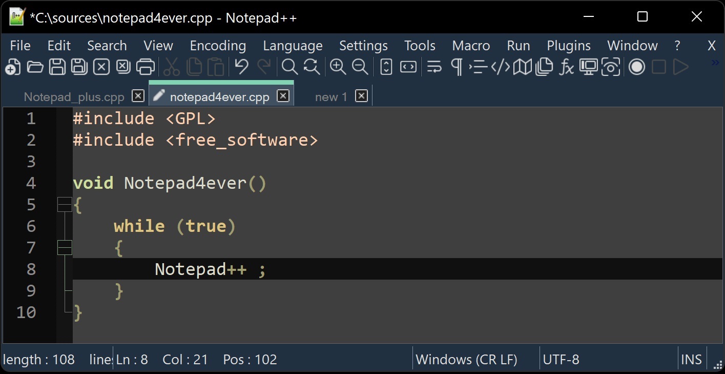 Notepad L diteur De Code Source Gratuit De R f rence Sur Windows
