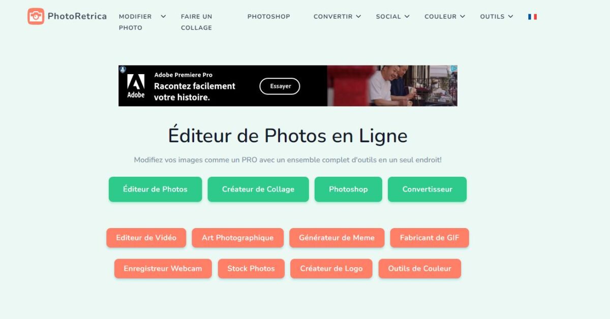 PhotoRetrica : un service gratuit en ligne pour retoucher vos photos