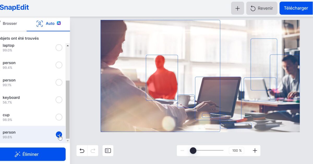 SnapEdit : supprimez automatiquement des éléments présents dans une image