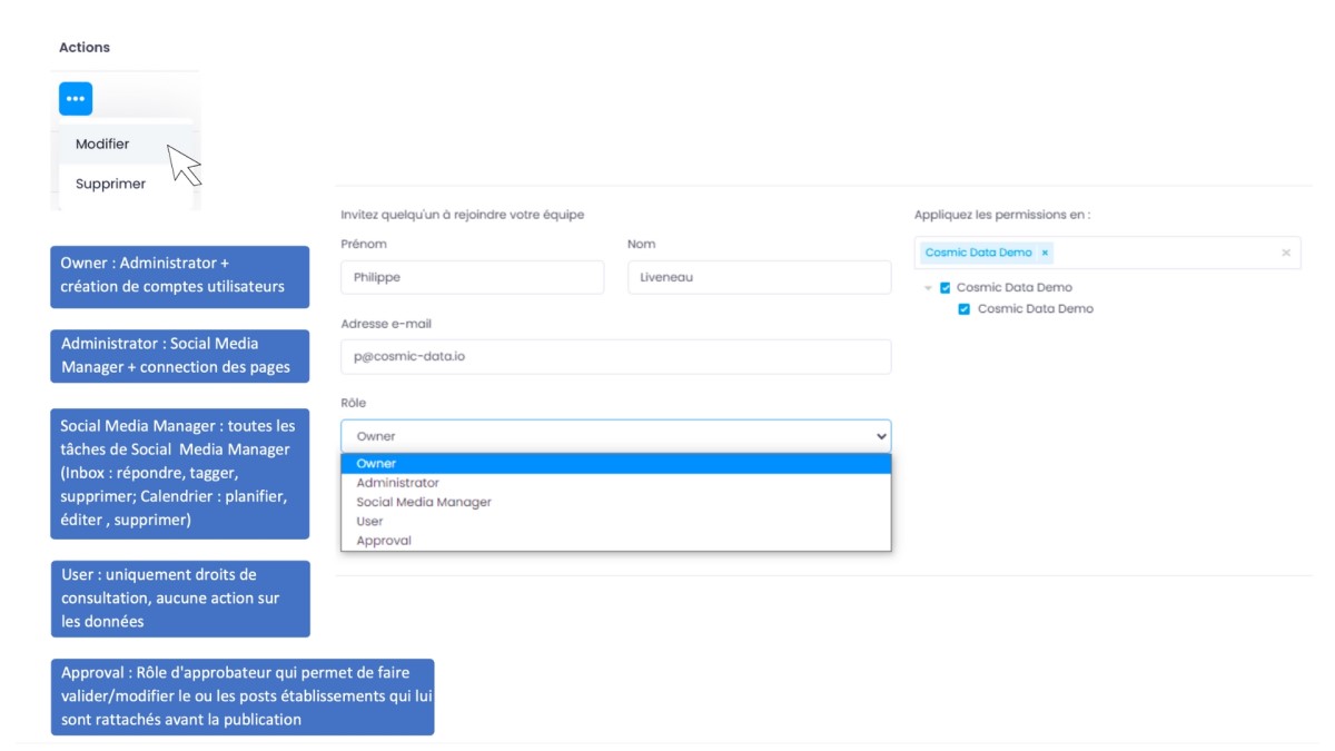 Cosmic Data : gérez facilement tous vos réseaux sociaux multi ...