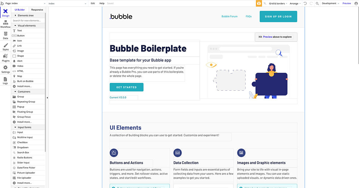 Bubble : un outil no code pour développer des sites et applications web