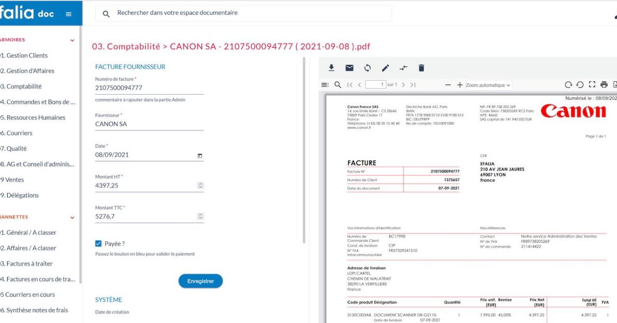 Efalia DOC : un outil de GED pour centraliser vos flux documentaires