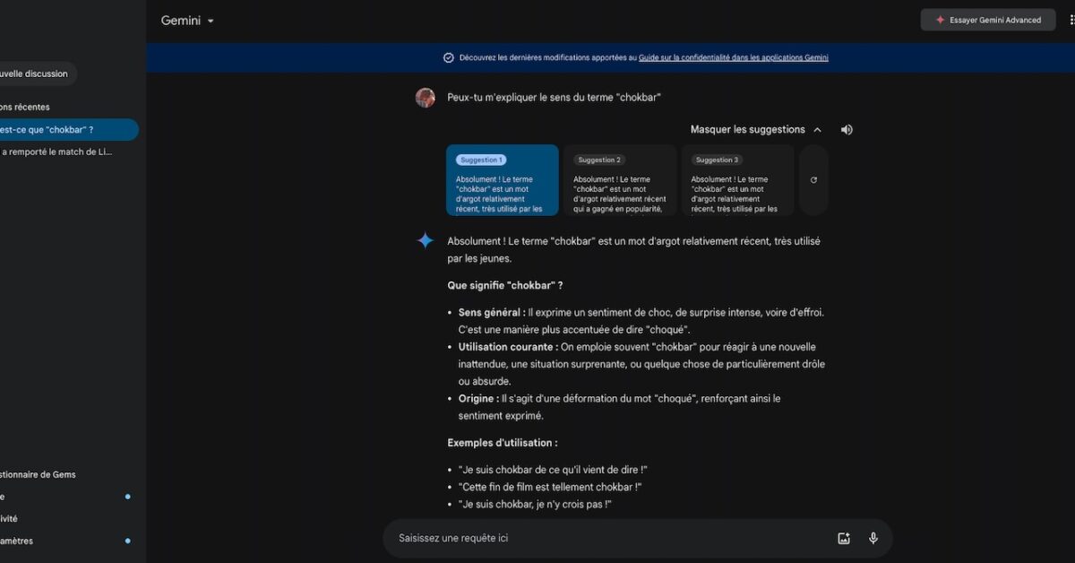 Gemini : le générateur de texte par IA de Google