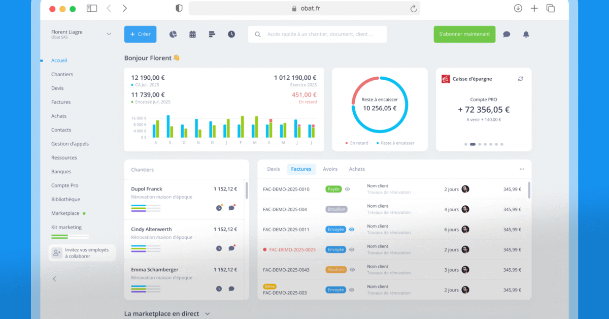 Obat : un outil de facturation efficace pour les professionnels du BTP