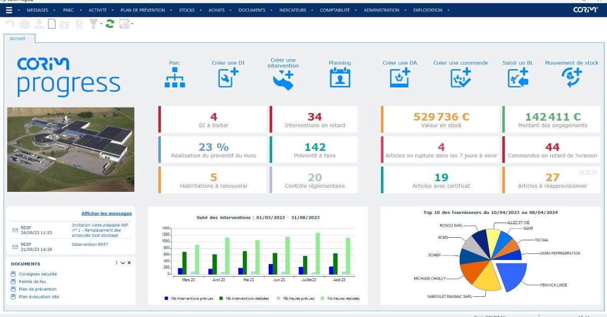 Corim Solutions : une suite GMAO pour gérer les opérations de maintenance
