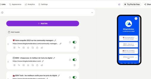 Linktree : une solution de référence pour vos liens en bio