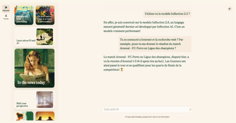 Pi : un agent conversationnel compétitif et gratuit