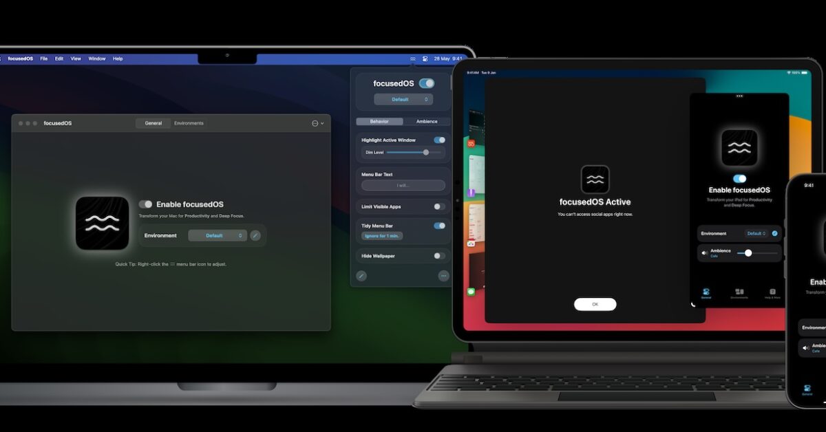 FocusedOS : un outil de productivité qui élimine les distractions