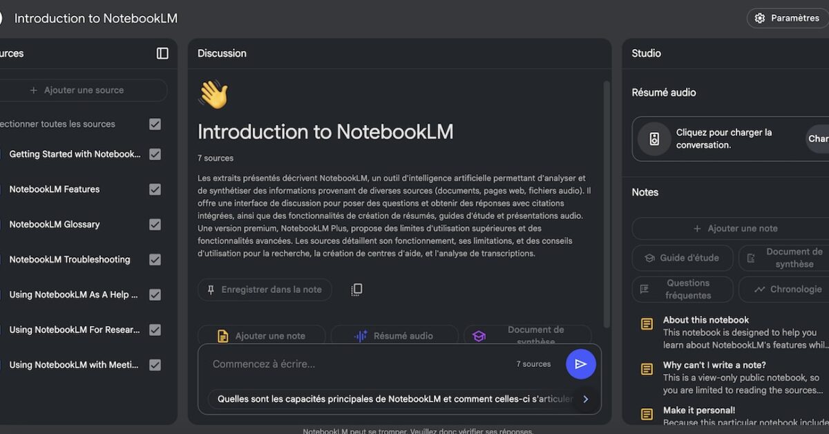 NotebookLM : l'assistant de recherche basé sur l'IA de Google