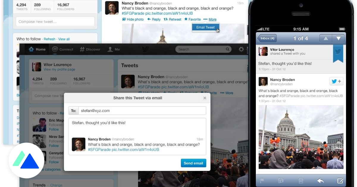 Twitter lance le partage de tweets par mail