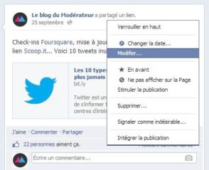 Modifier un statut Facebook, c’est enfin possible