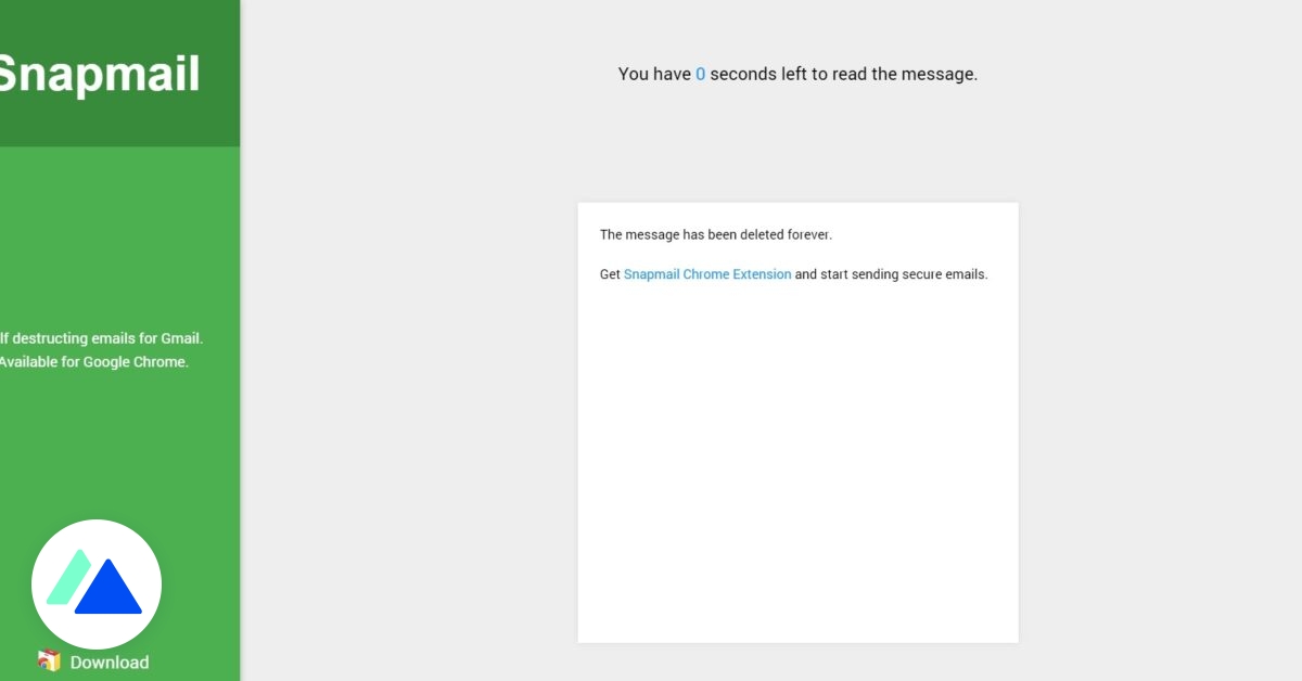 Snapmail : une extension Chrome pour envoyer des mails qui s’autodétruisent