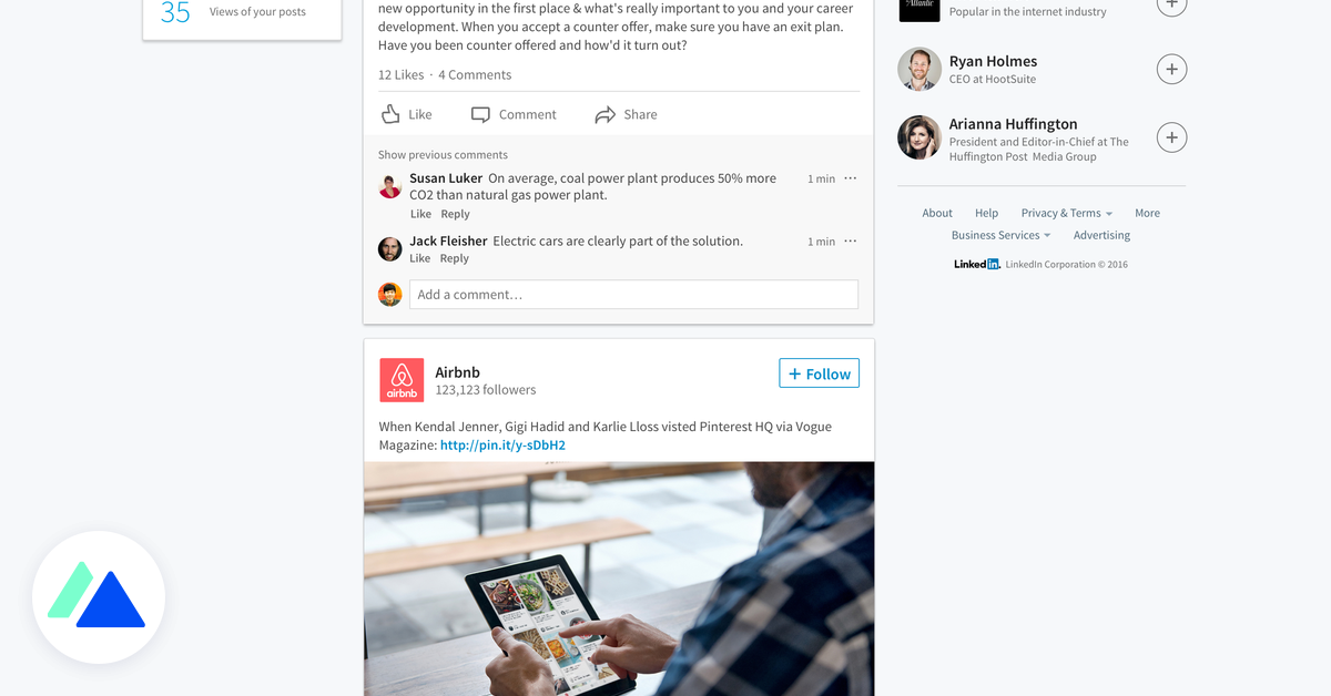 LinkedIn : un nouveau design sur desktop