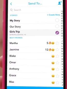 Snapchat lance les stories de groupe