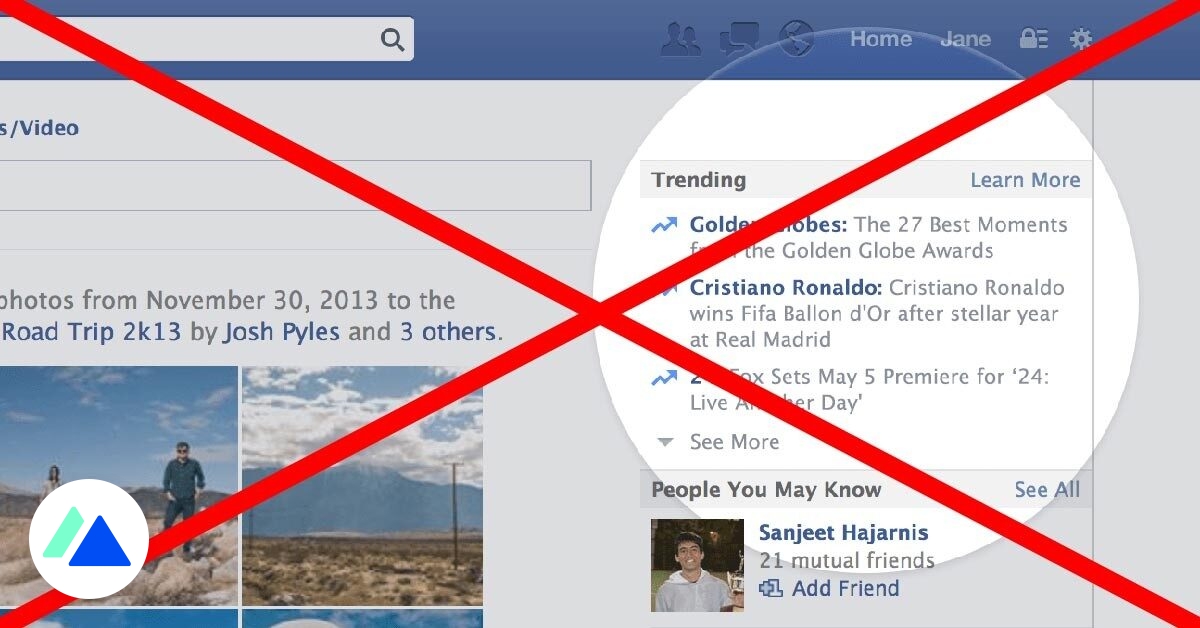 Facebook supprime la section Trending