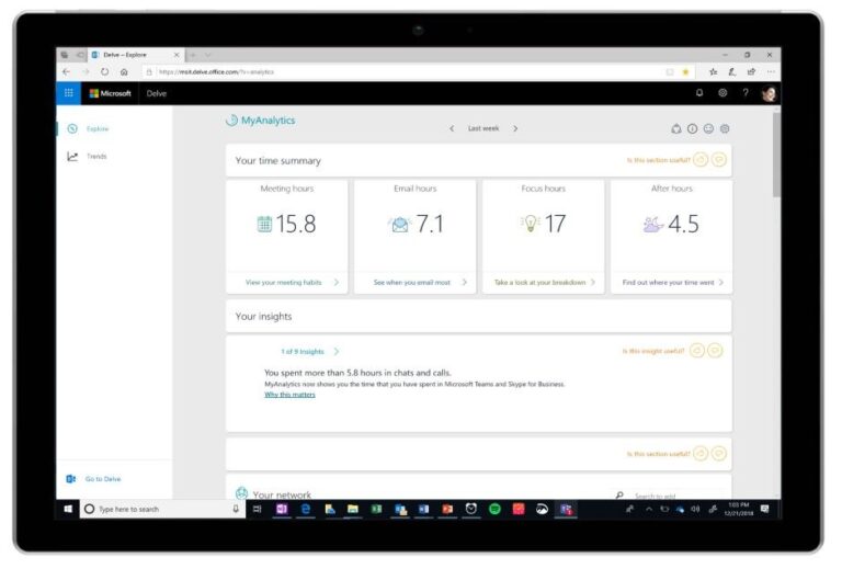Microsoft déploie MyAnalytics dans toutes les suites Office 365