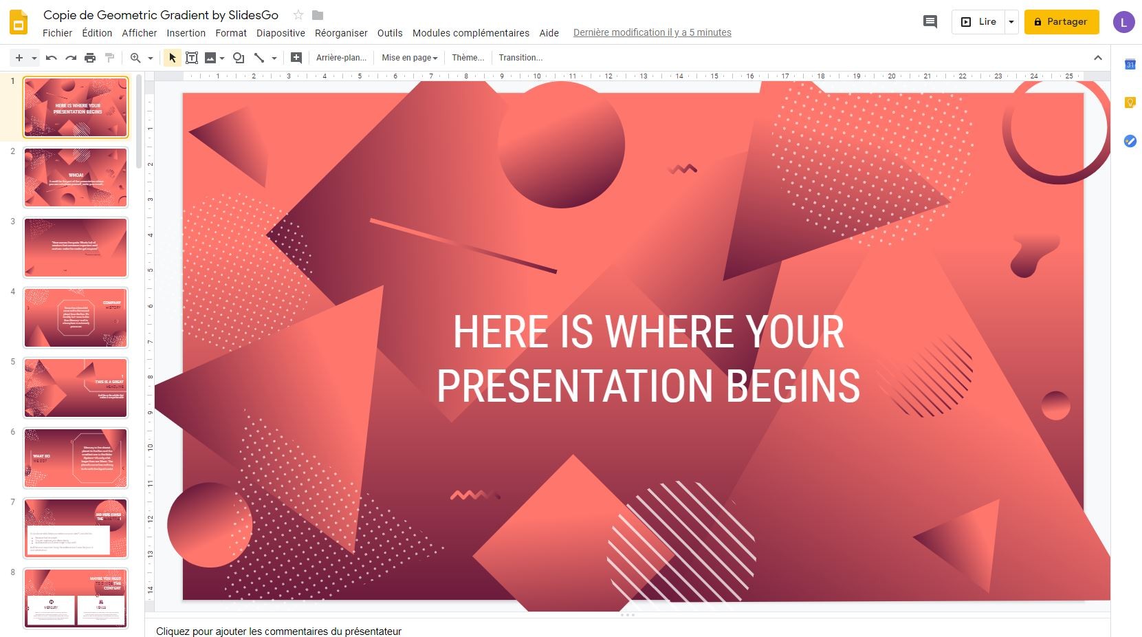 Slidesgo : une banque de templates gratuits et personnalisables pour ...