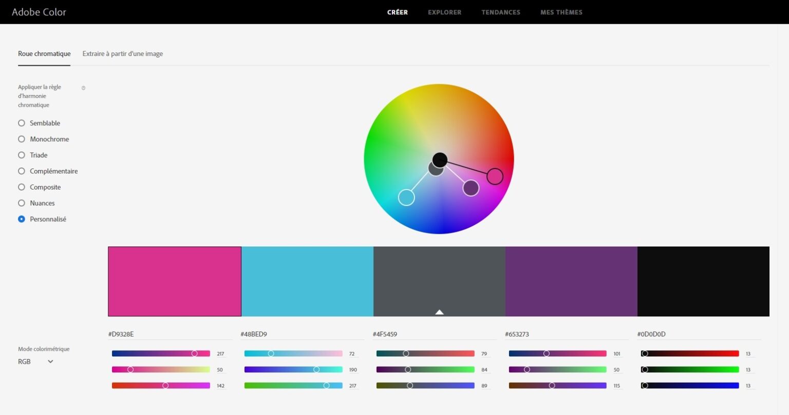 Adobe Color : un outil pour créer une palette de couleurs facilement et ...
