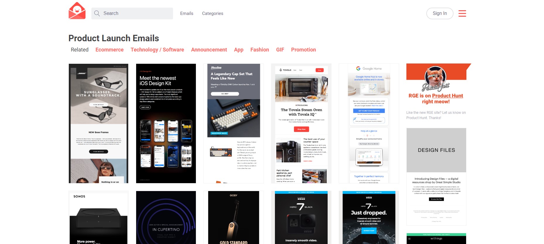 Really Good Emails : une sélection des meilleurs modèles d’emailing