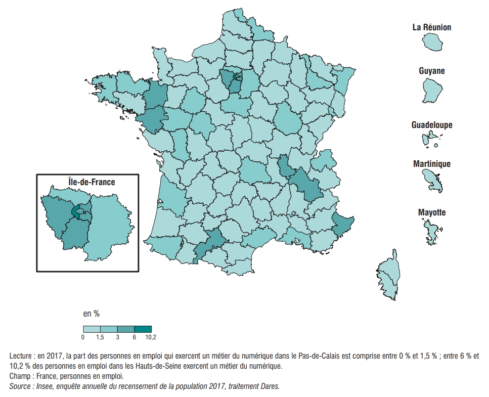 Les chiffres clés et les tendances des métiers du numérique en France