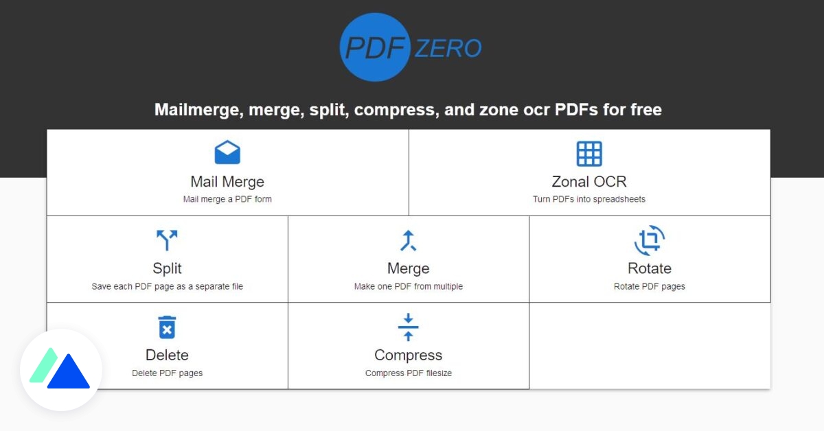 PDFZero : l’outil ultime pour éditer, supprimer, séparer, compresser et ...