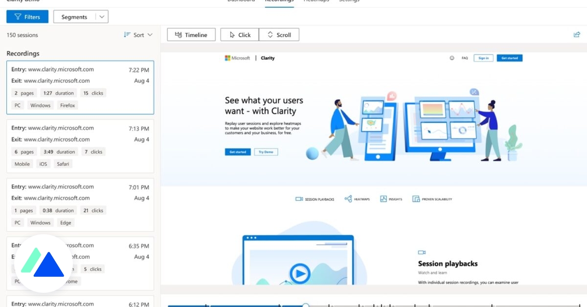 Microsoft lance Clarity : un outil gratuit pour analyser les visites ...