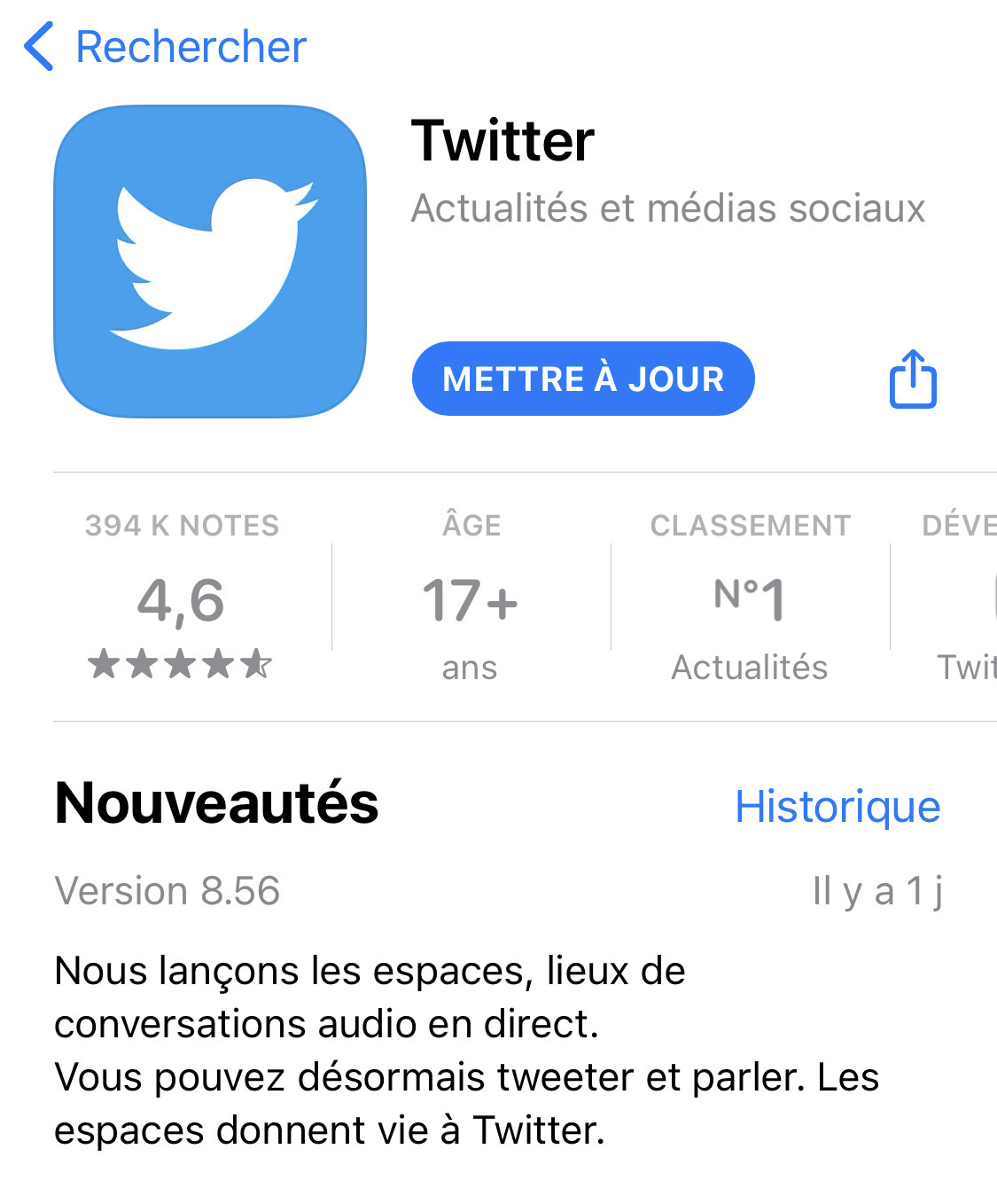Twitter Spaces : la création de chat audio disponible pour tous en avril