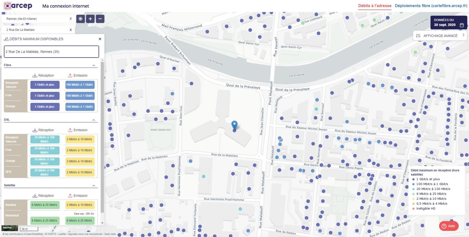 Testez la qualité de votre connexion Internet via la carte interactive ...