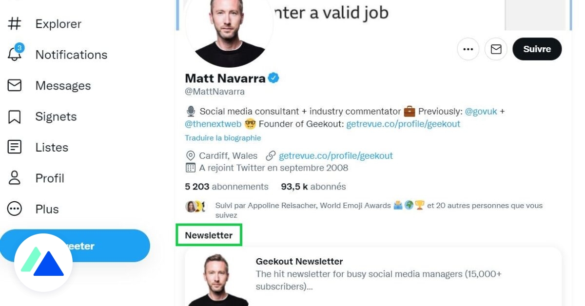 Twitter : un bouton d’inscription à la newsletter directement sur les ...