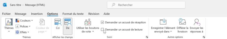 Comment mettre un accusé de réception sur Outlook