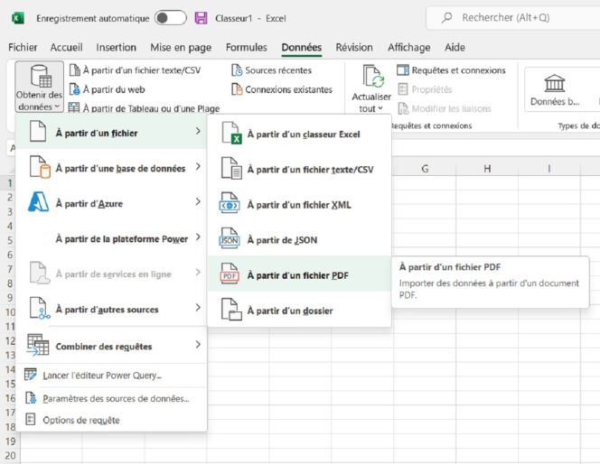 Comment importer un tableau PDF dans Excel Comment importer un tableau PDF dans Excel