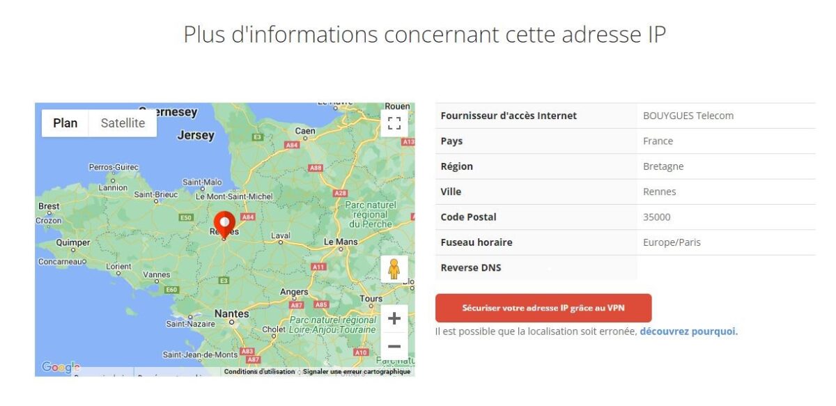 Comment localiser une adresse IP