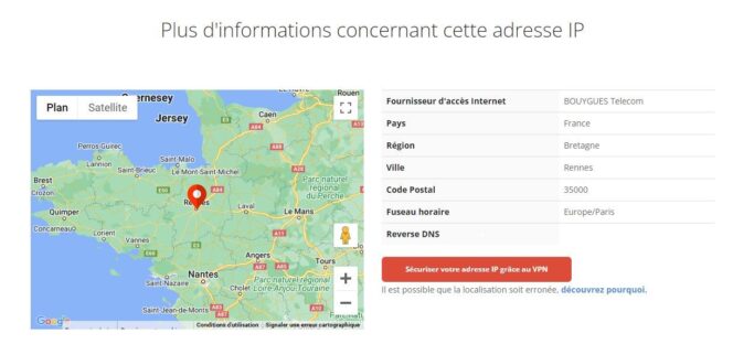 Comment localiser une adresse IP