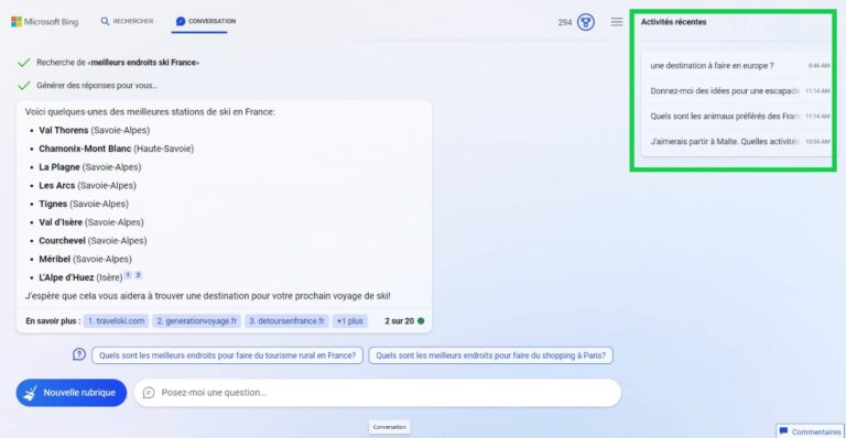 Nouveauté Bing Chat : comment accéder à votre historique et exporter ...