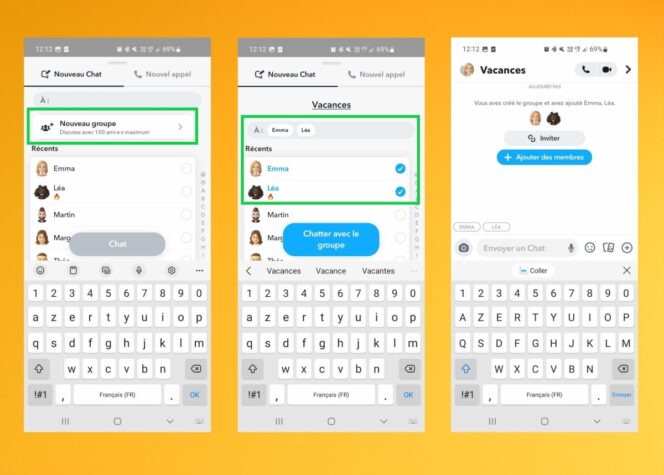Comment créer un groupe sur Snapchat