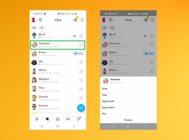Comment créer un groupe sur Snapchat