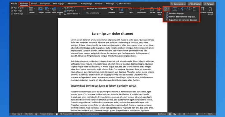 Comment numéroter les pages sur Word : les étapes à suivre