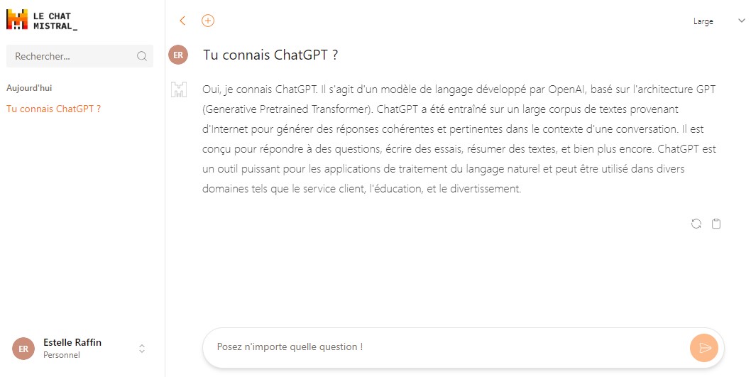Mistral AI lance Le Chat, une alternative à ChatGPT : comment y accéder Mistral AI lance Le Chat, une alternative à ChatGPT : comment y accéder