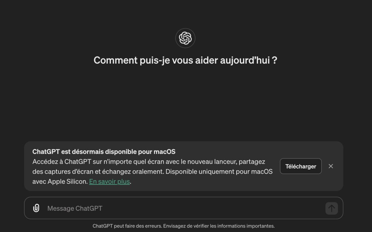 ChatGPT sur Mac : comment télécharger la nouvelle application