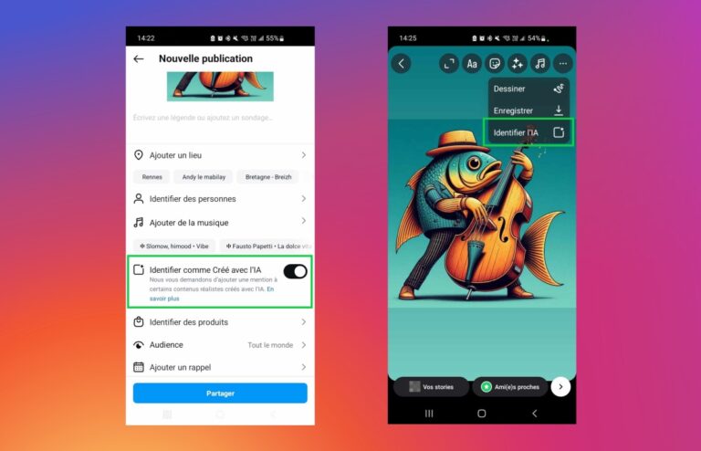 Instagram : comment ajouter la mention « Créé avec l’IA » sur un post