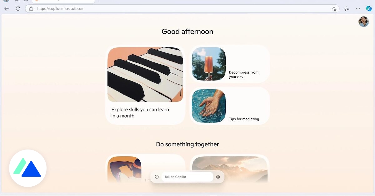 Microsoft Copilot fait peau neuve : nouvelle interface, mode vocal, vision…