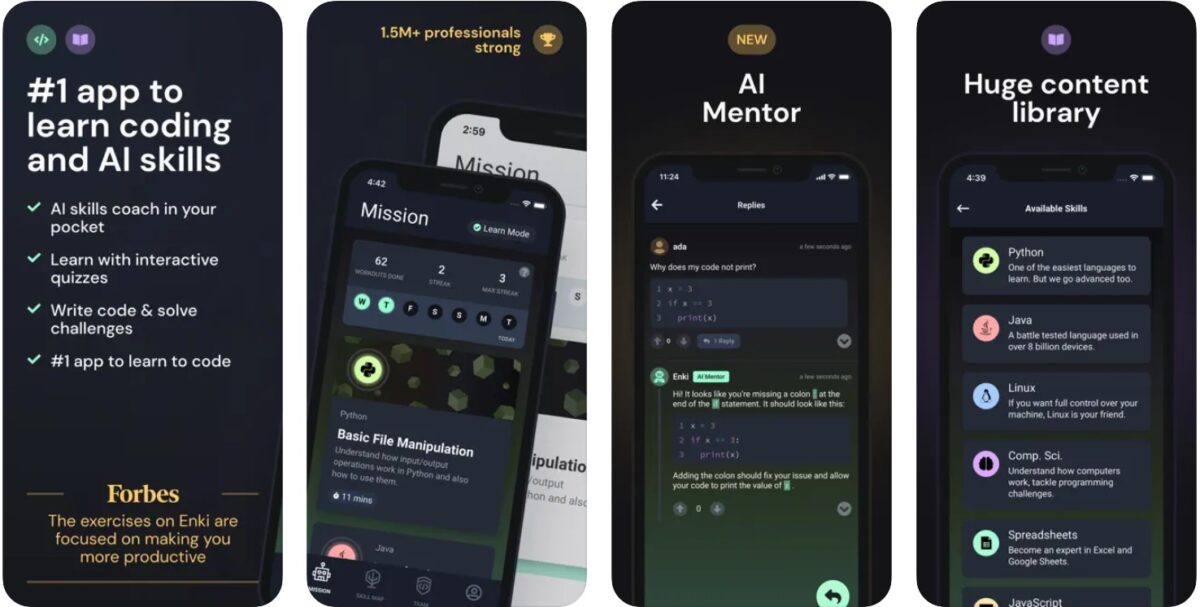 5 applications mobiles pour apprendre à coder