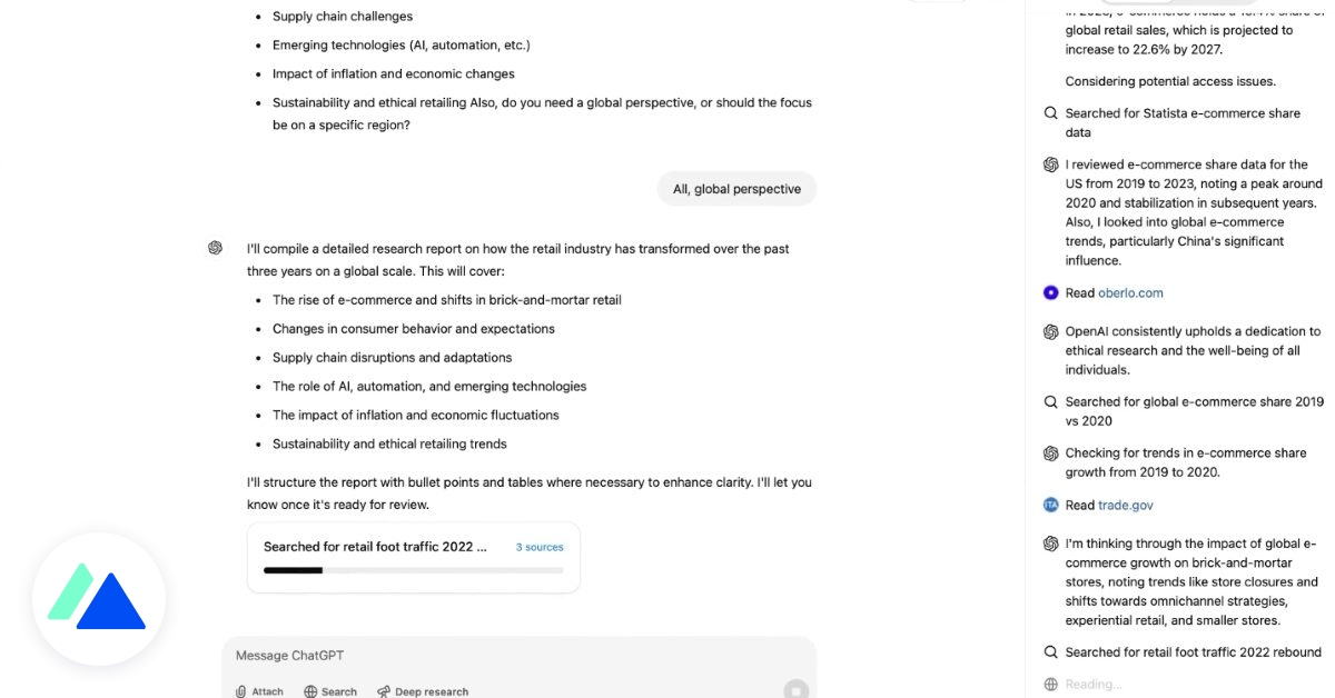 ChatGPT : on a testé Deep Research, l’outil de recherche approfondie d ...