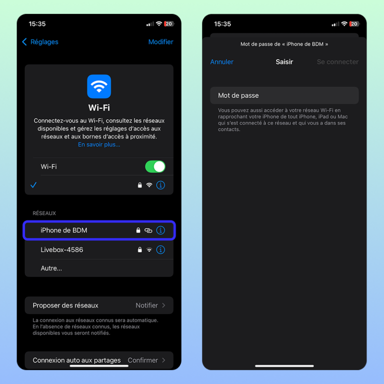 Comment faire un partage de connexion sur l’iPhone