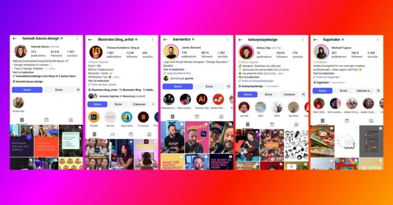 5 comptes Instagram à suivre pour maîtriser Photoshop, Illustrator ...